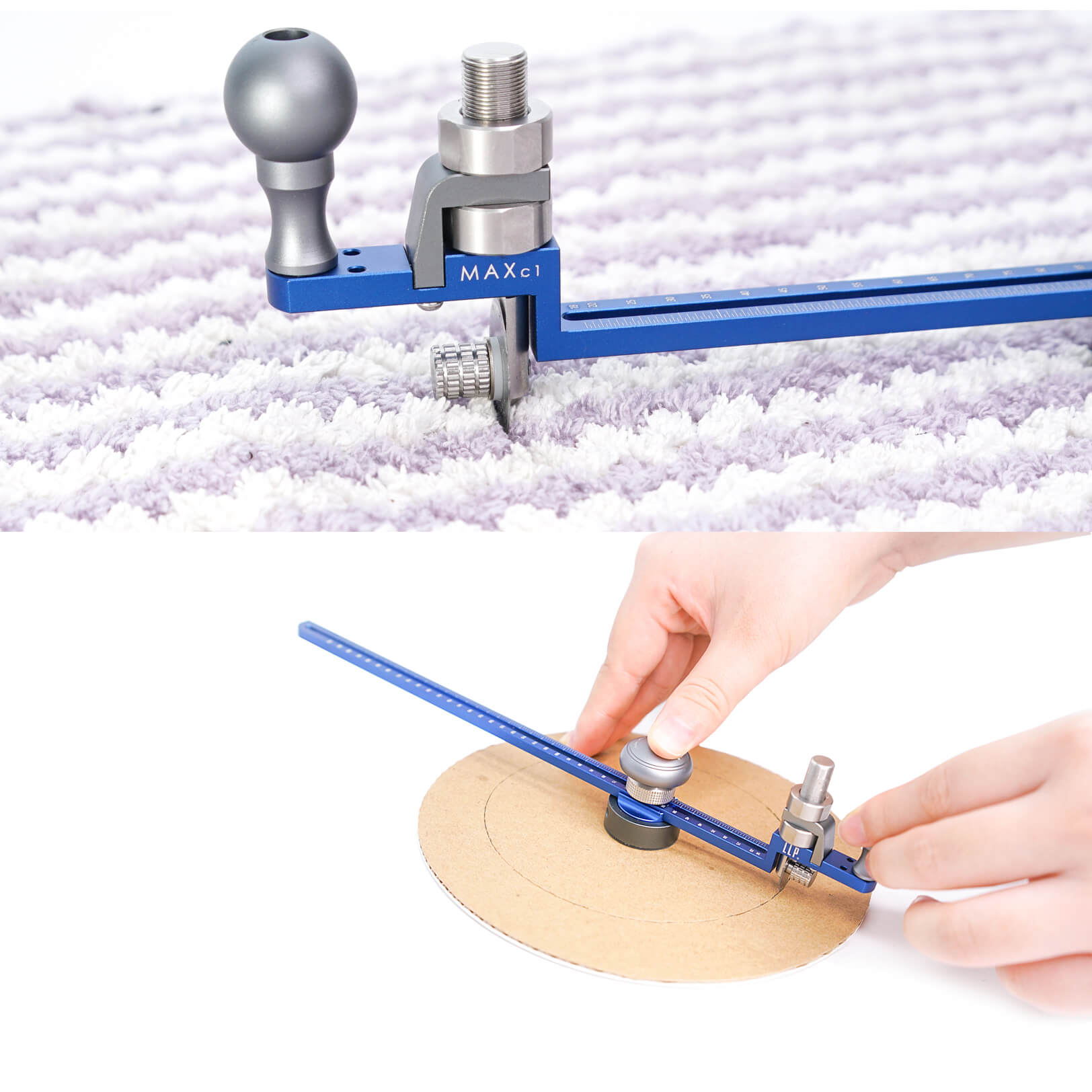 LLP Circular Cutter with 2pcs Extra Blades, Ergonomic Handle Rolling C ...